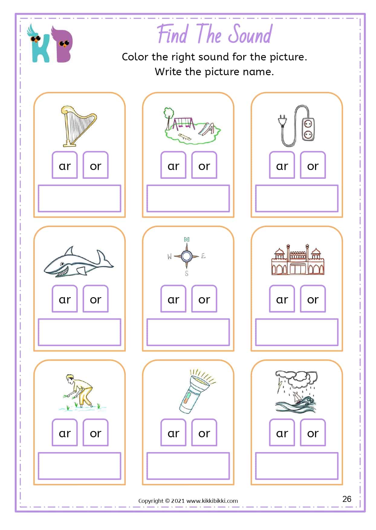 Bossy R Worksheets - FREE Printable - KikkiBikki