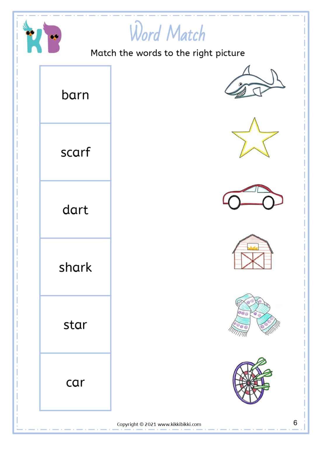 Bossy R - Kindergarten Worksheet - Free Phonics Printable