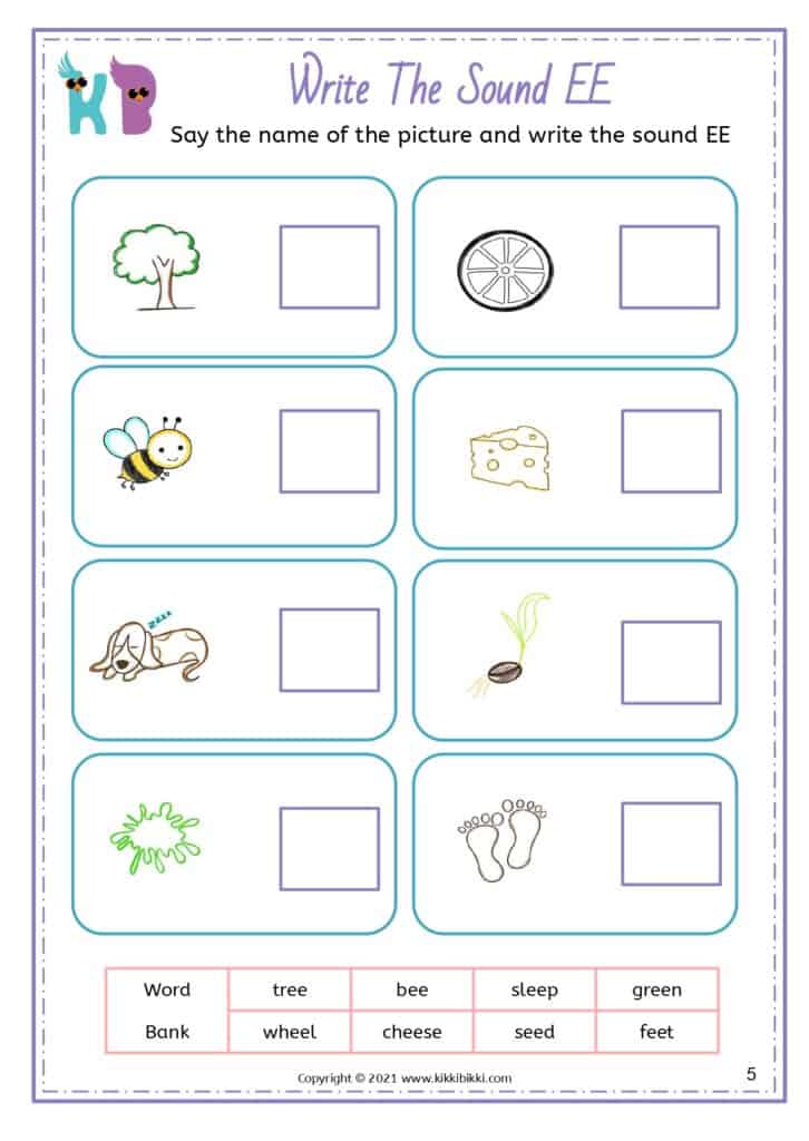 Ee Words Kindergarten Worksheet Free Phonics Printable Ee Words Kindergarten Worksheet Free Phonics Printable