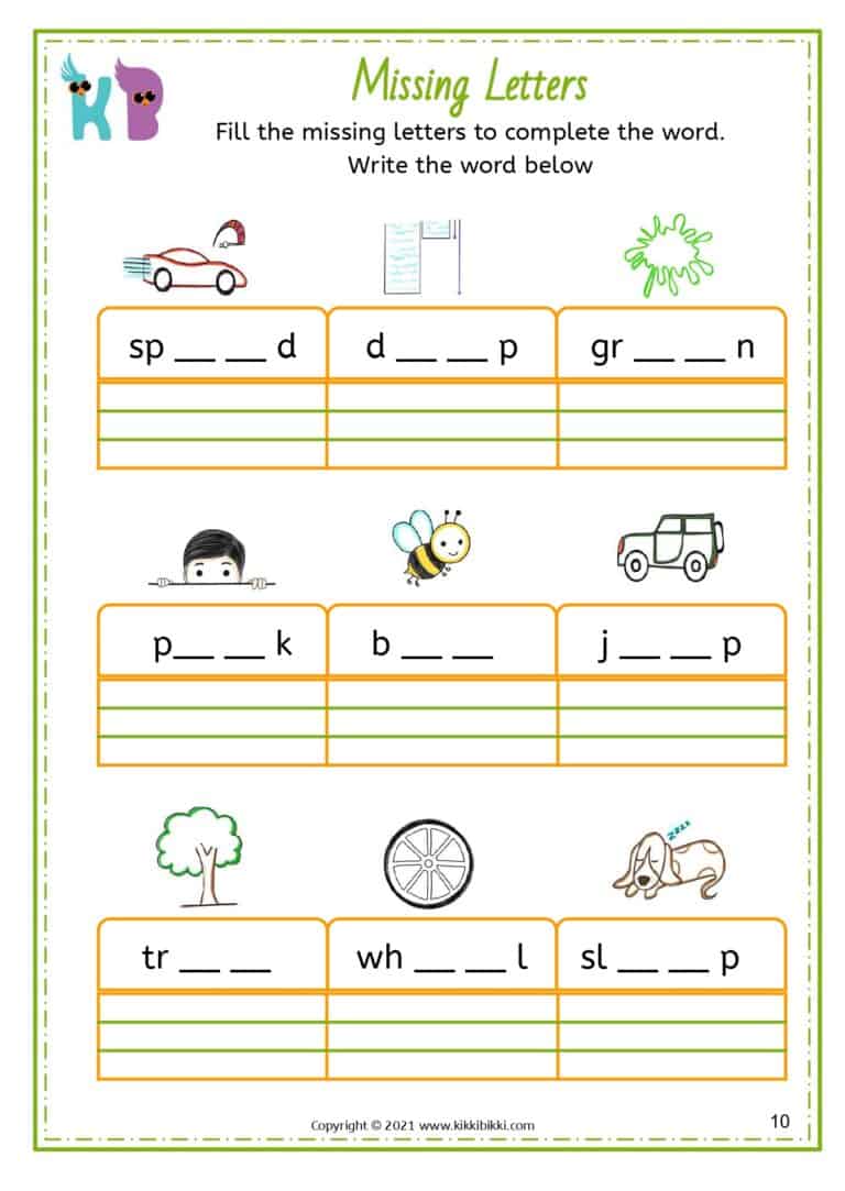 "Exploring the 'EE' Sound: Missing Letters Worksheets for Phonics Practice"