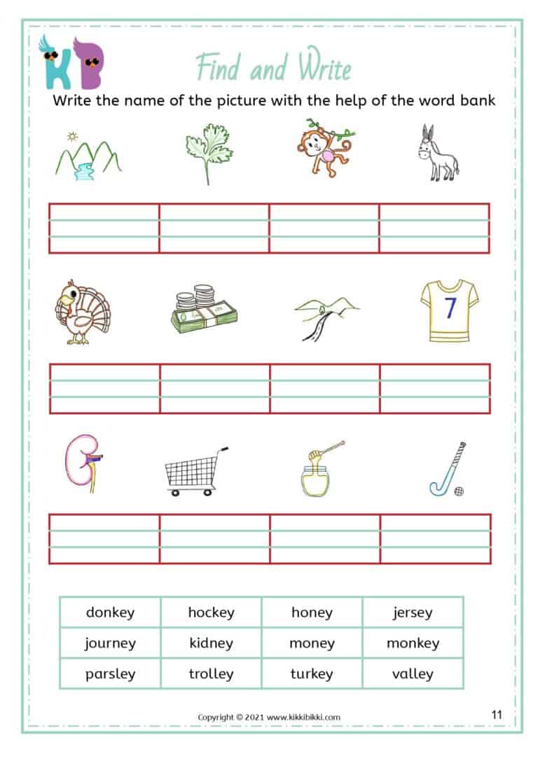 Exploring Vowel Digraphs: EY Sound Worksheets for Kids