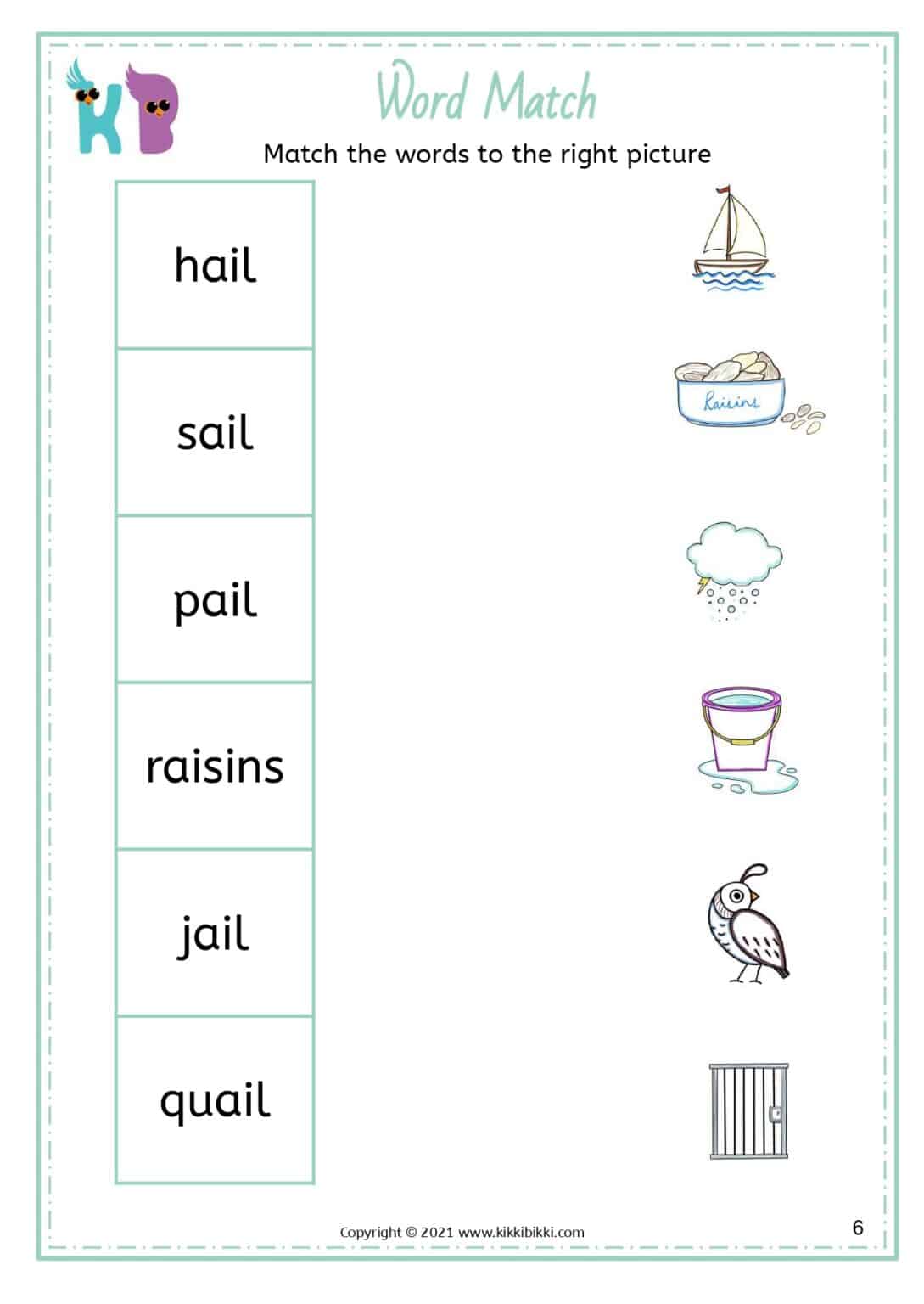 Developing 'ai' Sound Recognition Skills : FREE Printable