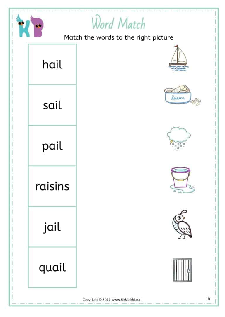 Developing 'ai' Sound Recognition Skills : FREE Printable