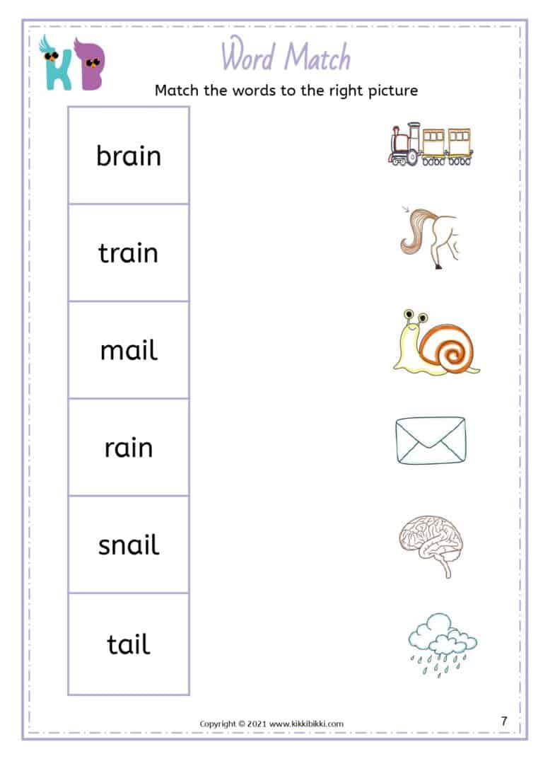 Developing 'ai' Sound Recognition Skills : FREE Printable