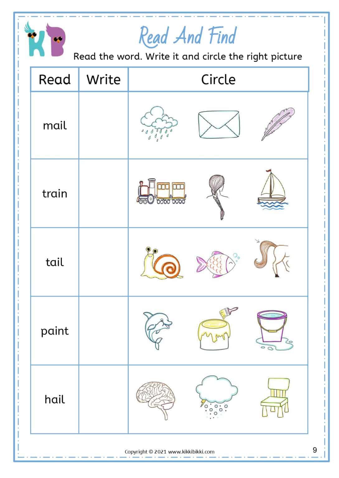 Developing 'ai' Sound Recognition Skills : FREE Printable