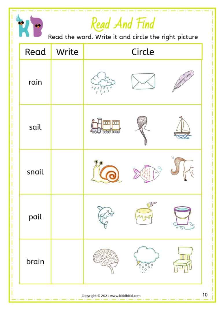 Developing 'ai' Sound Recognition Skills : FREE Printable