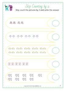 Skip Counting by 2 - MATH Worksheets - KikkiBikki