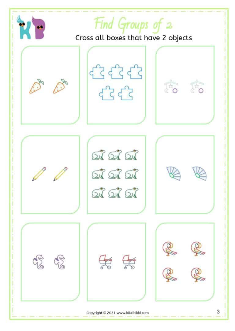 "Discover Grouping Numbers: Fun Worksheets for Kindergarten"