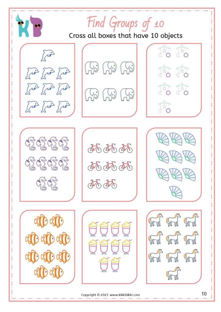 "Discover Grouping Numbers: Fun Worksheets for Kindergarten"