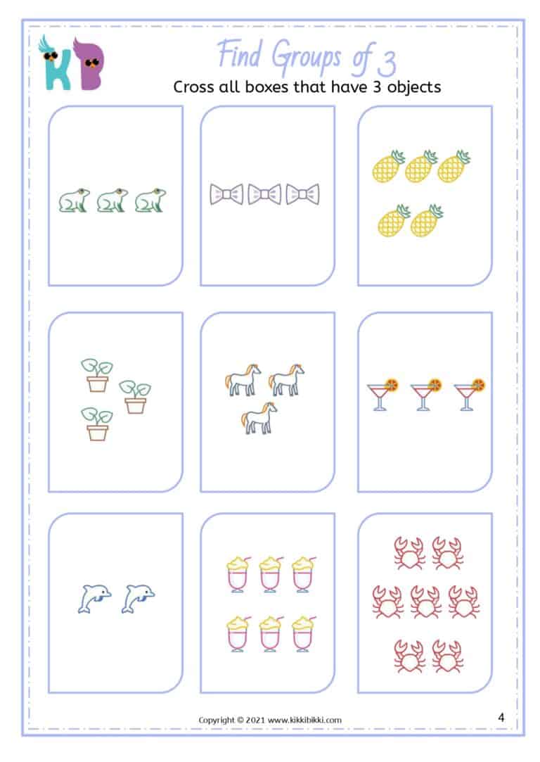 "Discover Grouping Numbers: Fun Worksheets for Kindergarten"