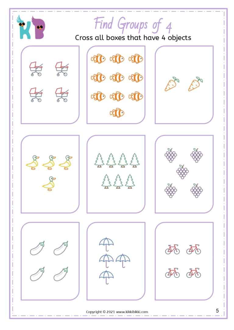 "Discover Grouping Numbers: Fun Worksheets for Kindergarten"
