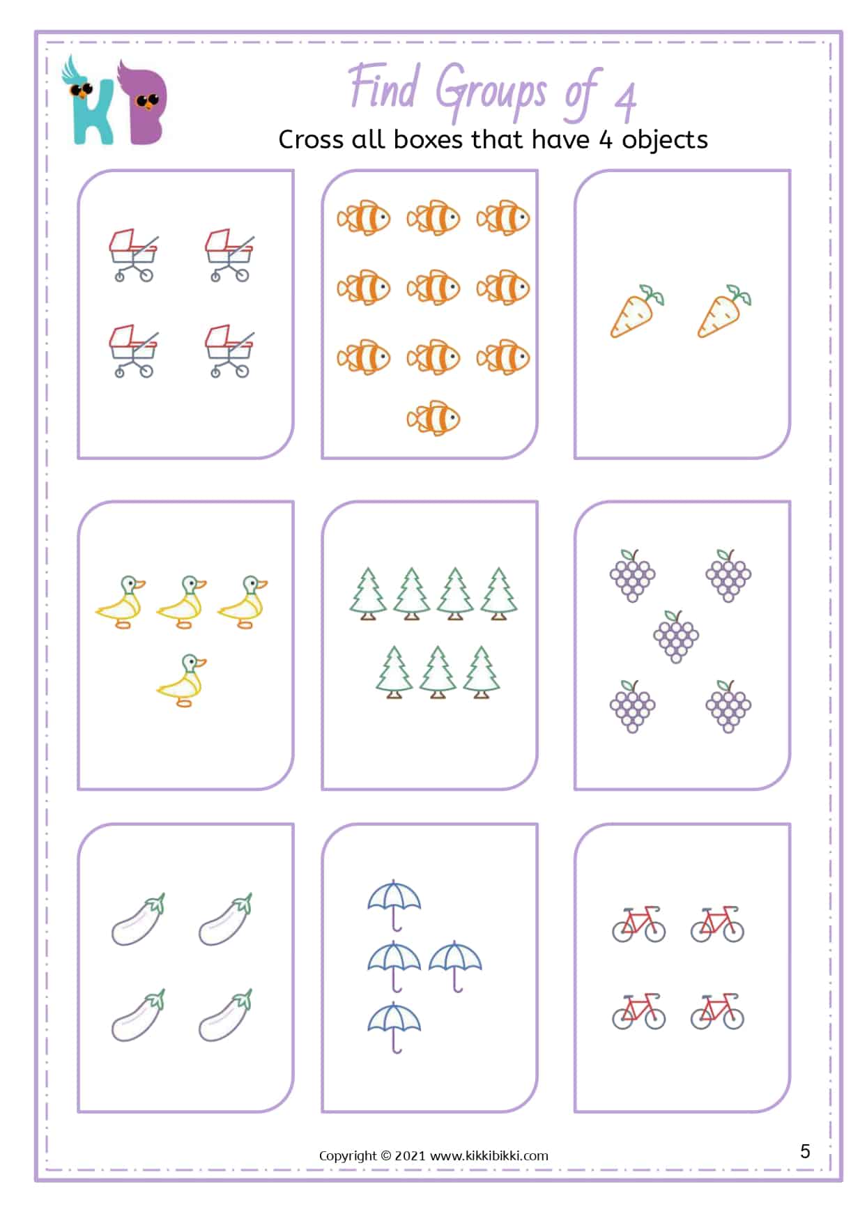 "Discover Grouping Numbers: Fun Worksheets for Kindergarten"
