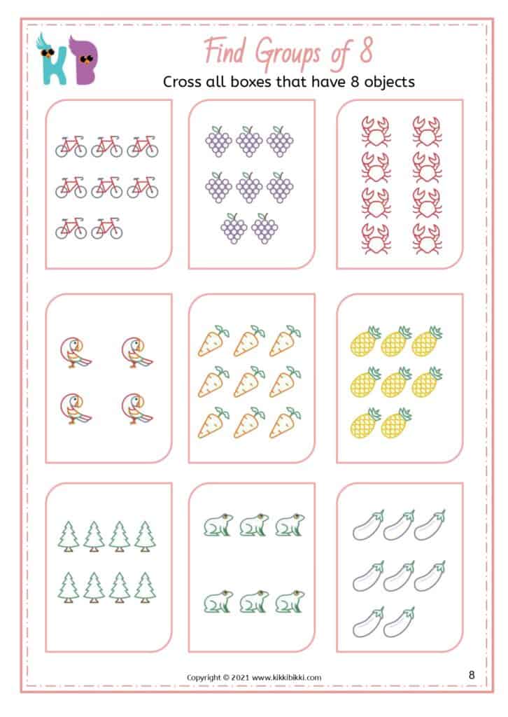 "Discover Grouping Numbers: Fun Worksheets for Kindergarten"