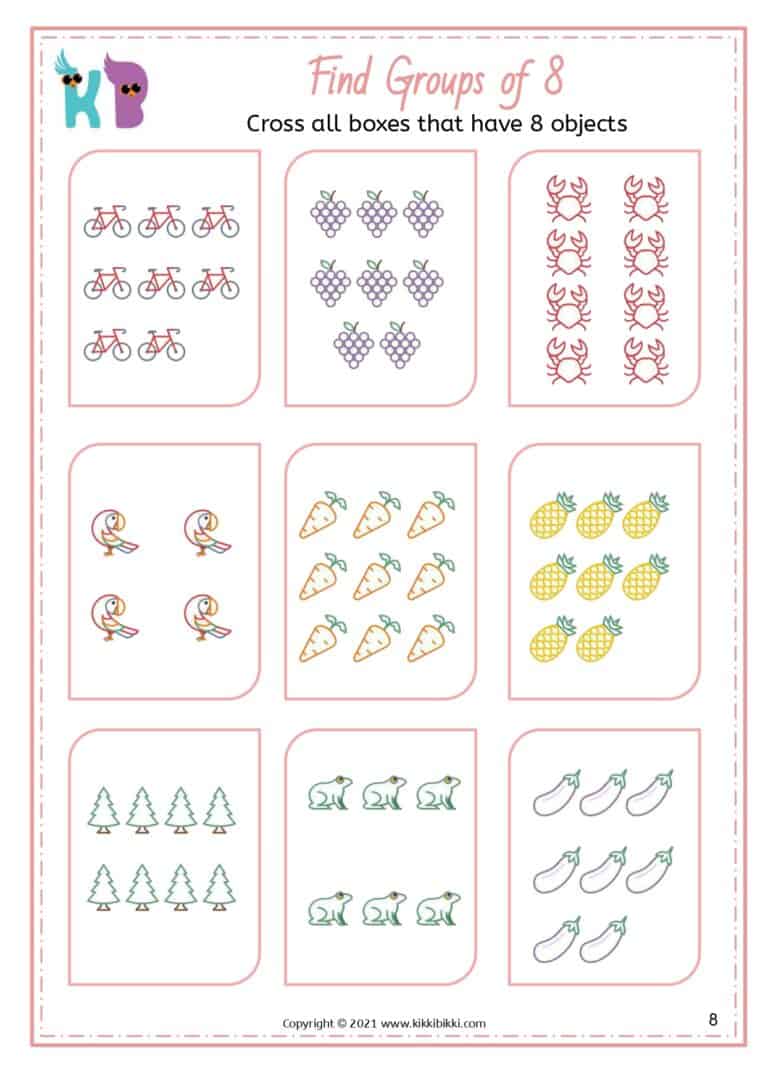 "Discover Grouping Numbers: Fun Worksheets for Kindergarten"
