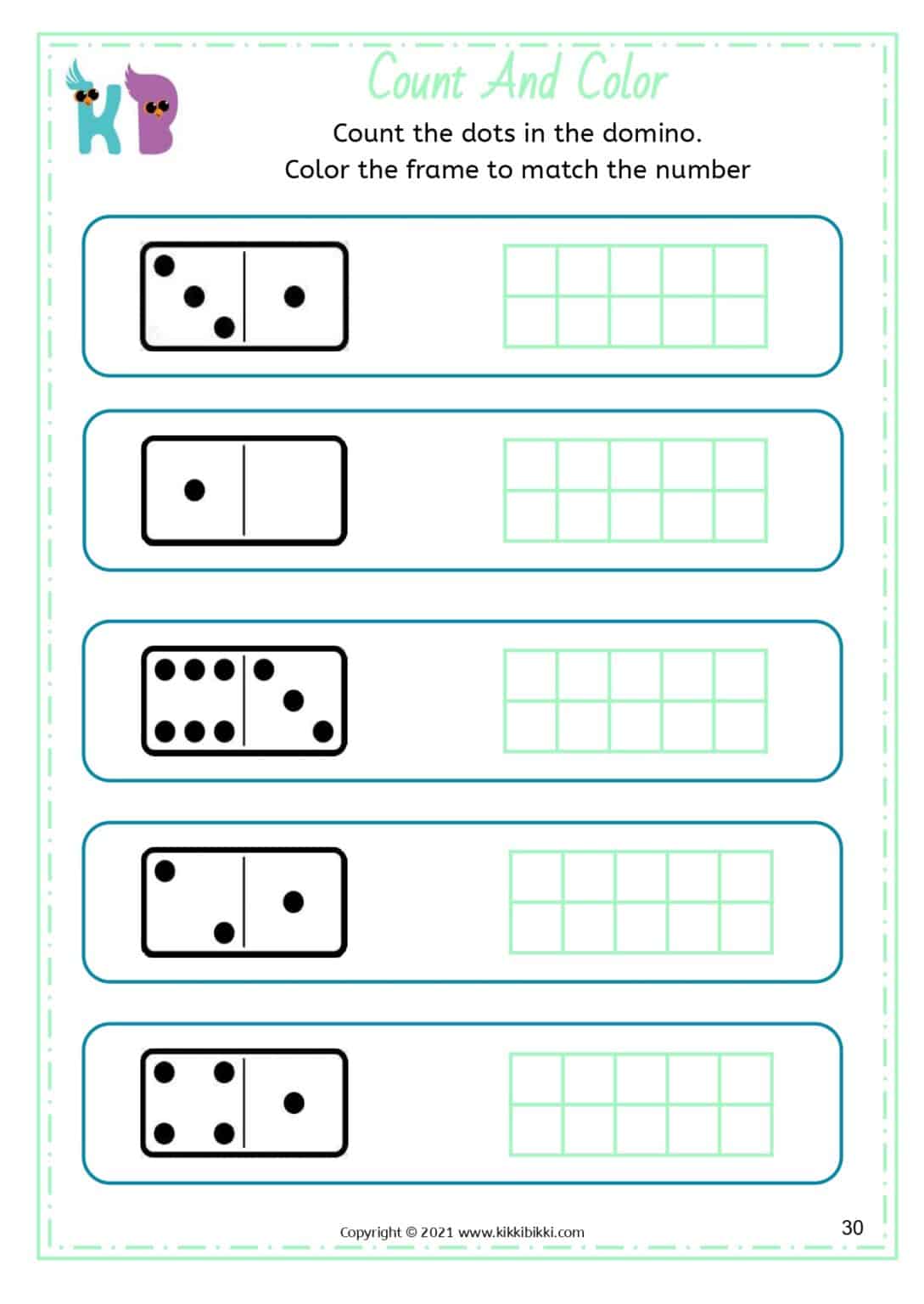 Simple COUNTING with Pictures Worksheets for Kids - KikkiBikki