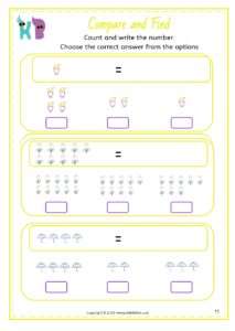 15+ FREE Equal or Not Equal WORKSHEETS - KikkiBikki
