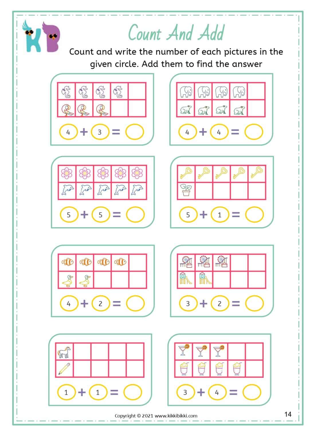 25+ ADDITION WORKSHEETS - KikkiBikki