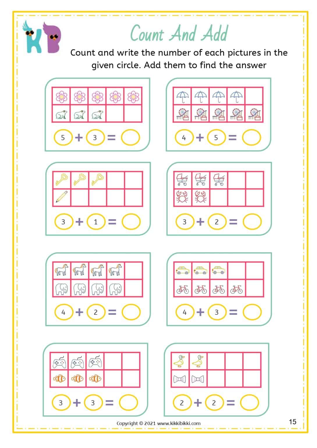 25+ ADDITION WORKSHEETS - KikkiBikki