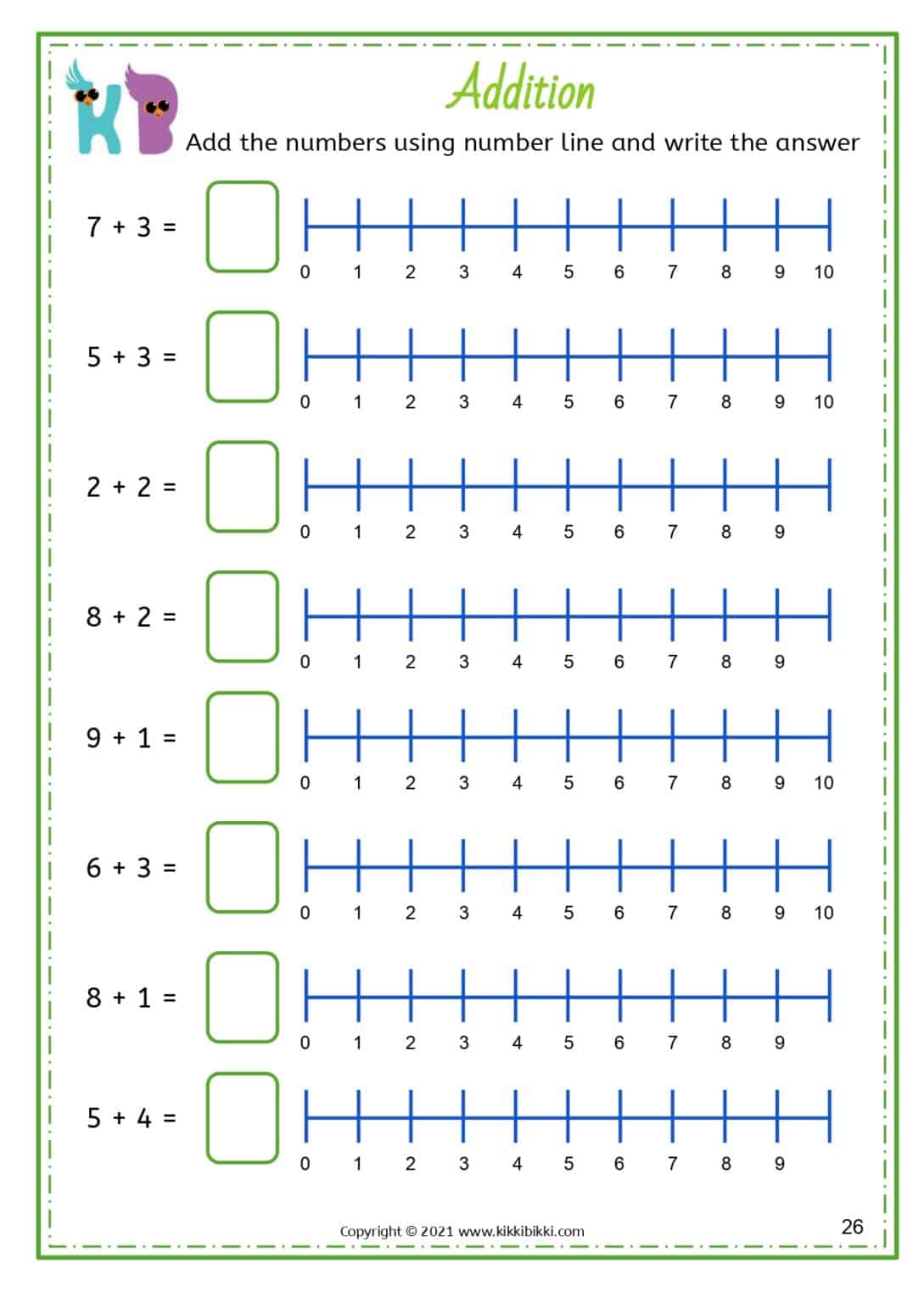 25+ ADDITION WORKSHEETS - KikkiBikki