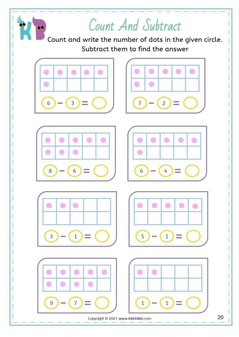Mastering Subtraction: Free Printable Subtraction Up to 10