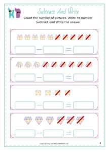 25+ SUBTRACTION Worksheets for Kindergarteners - KikkiBikki