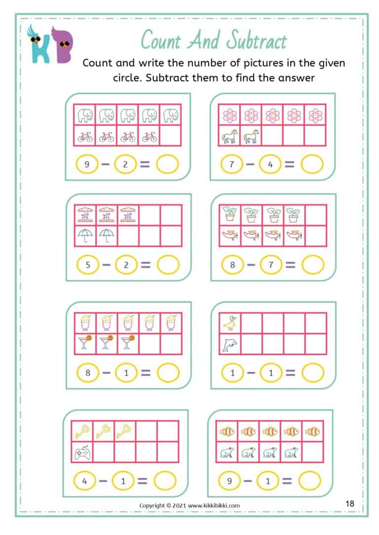 Mastering Subtraction: Free Printable Subtraction Up to 10