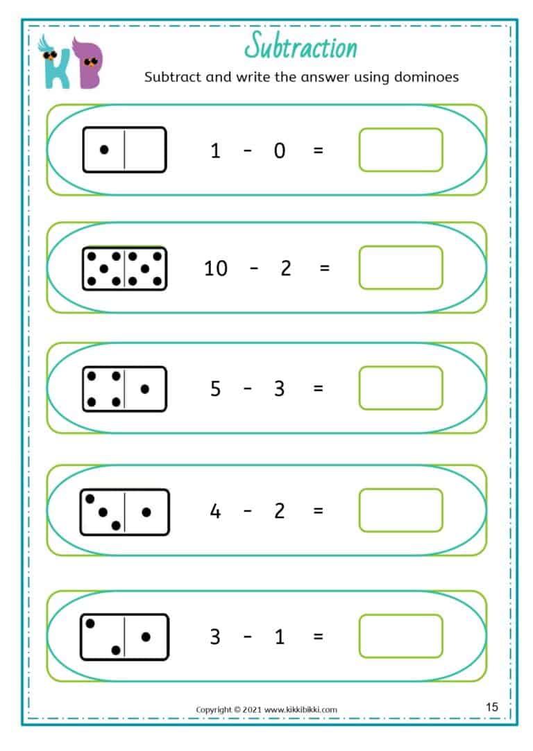 "Mastering Subtraction Up to 10: 'Subtract and Write' Worksheets"