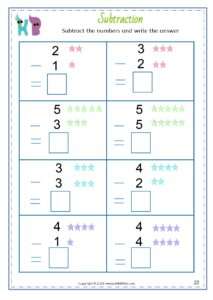 25+ SUBTRACTION Worksheets for Kindergarteners - KikkiBikki