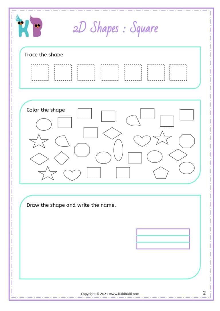 Shapes Adventure: Introduction to 2D Shapes Worksheet for Kids
