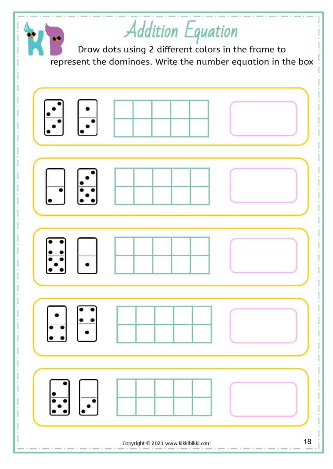 Balancing Equations Worksheet - KikkiBikki - Kindergartener Math
