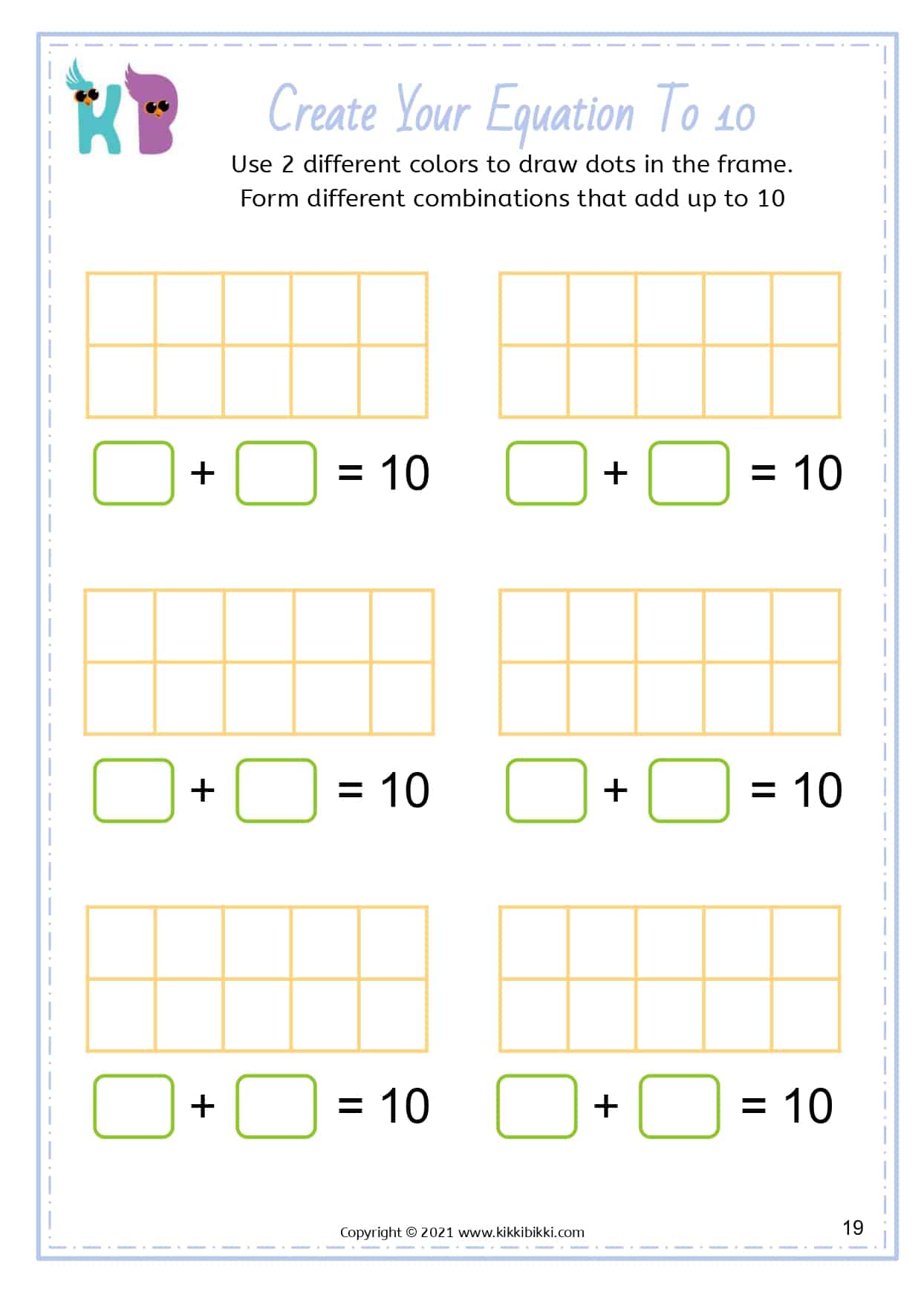 Balancing Equations Worksheet - KikkiBikki - Kindergartener Math