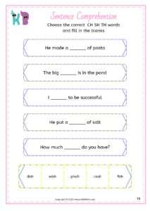 Digraphs Worksheet - Free Phonics Printable - KikkiBikki