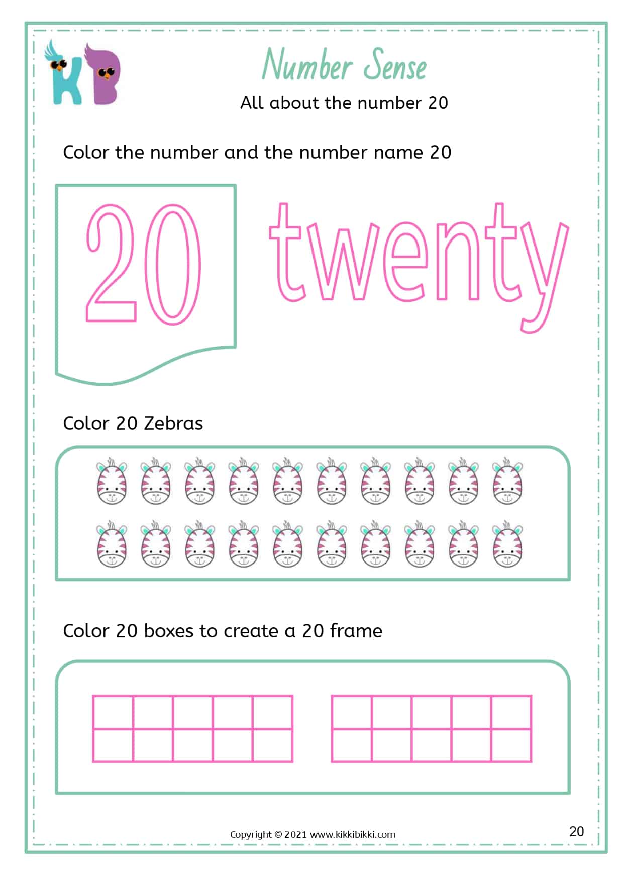 NUMBER SENSE for Kids - Free Math Printable Worksheets