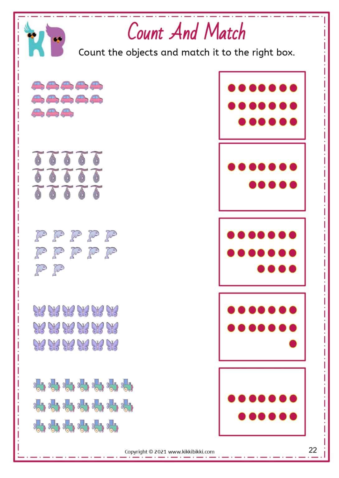 COUNTING NUMBERS WORKSHEETS - Free Math Printable