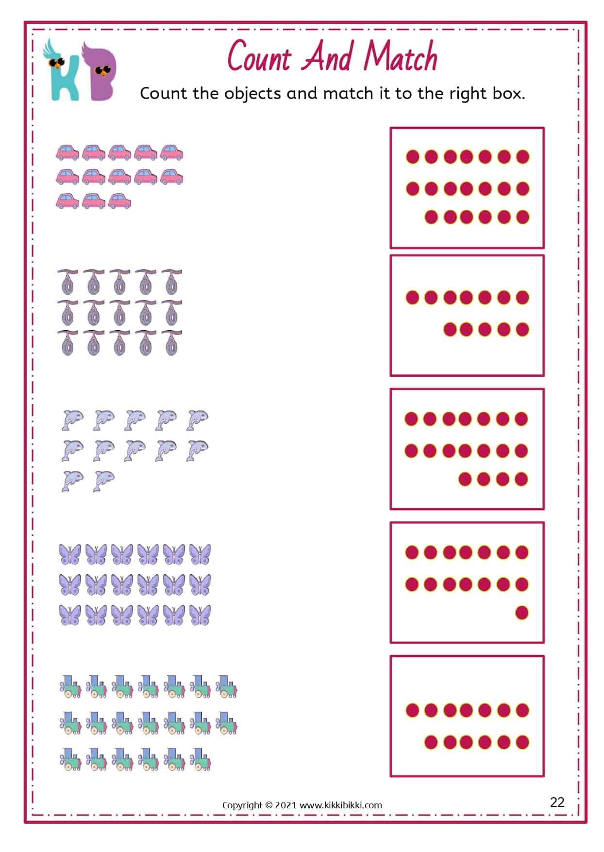 COUNTING NUMBERS WORKSHEETS - Free Math Printable