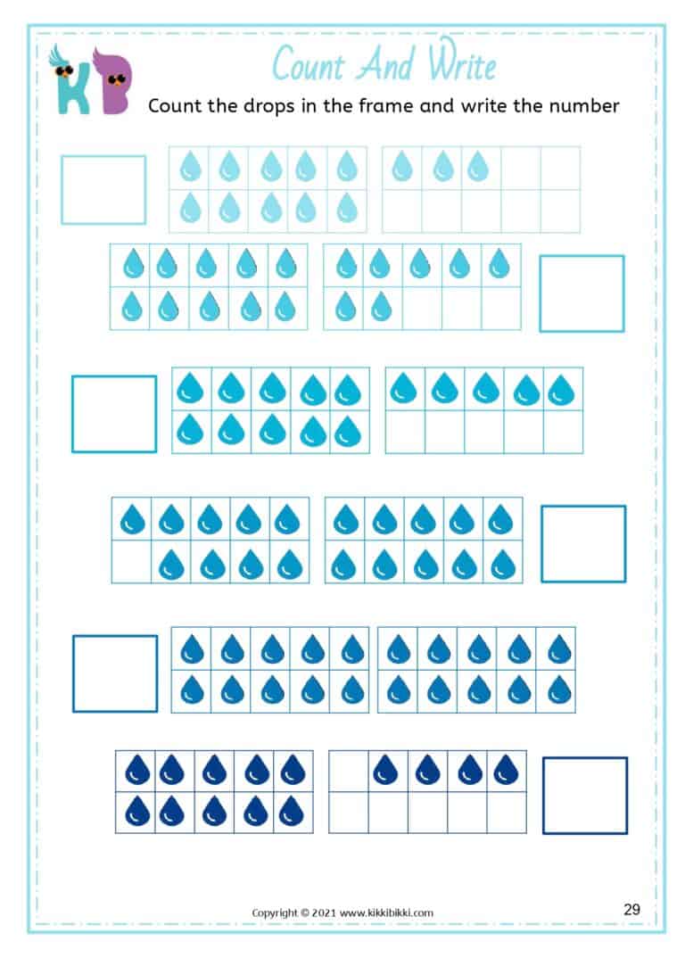 COUNTING NUMBERS WORKSHEETS - Free Math Printable