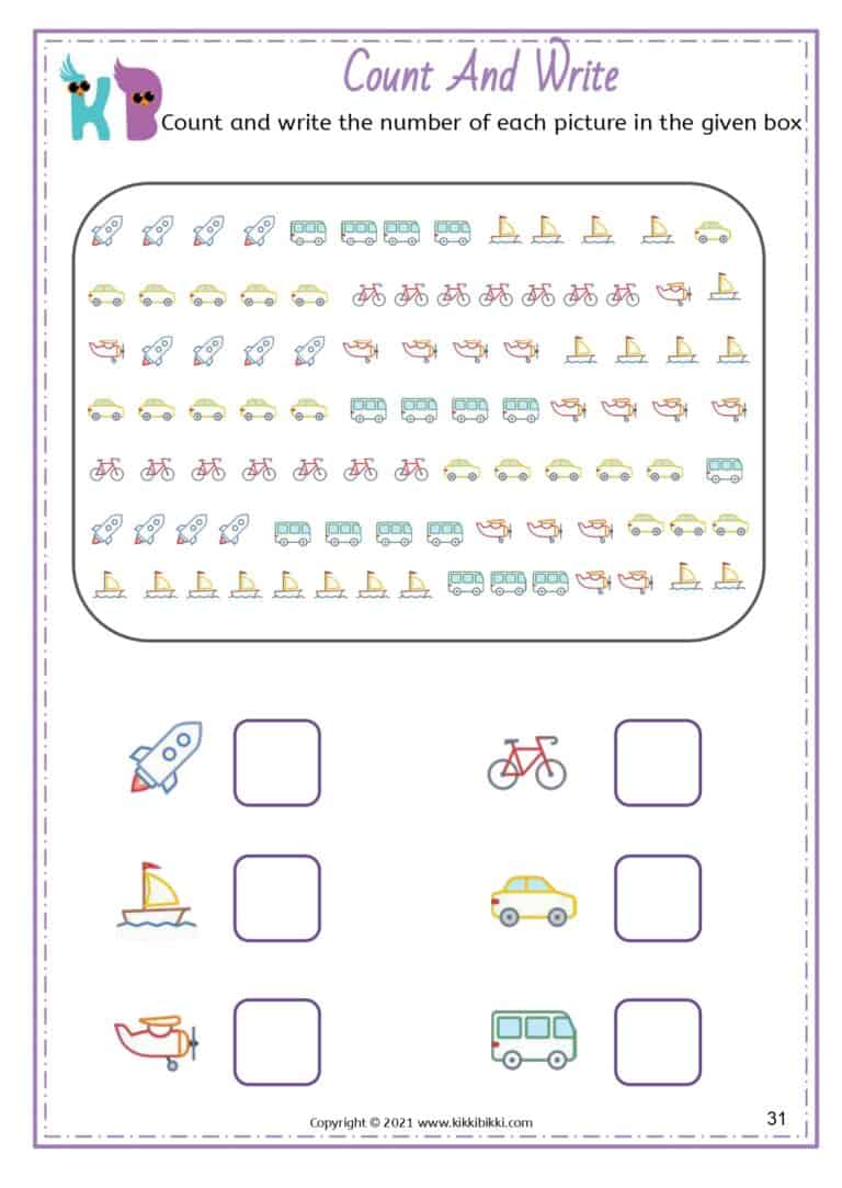 COUNTING NUMBERS WORKSHEETS - Free Math Printable