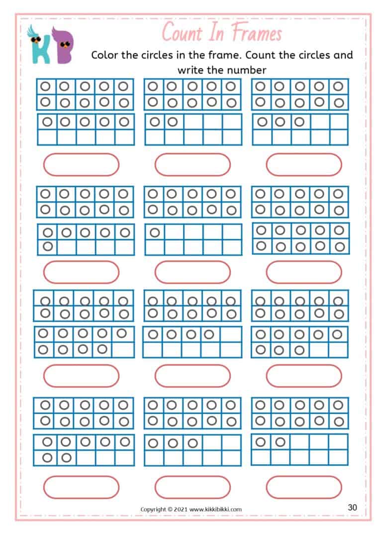 COUNTING NUMBERS WORKSHEETS - Free Math Printable
