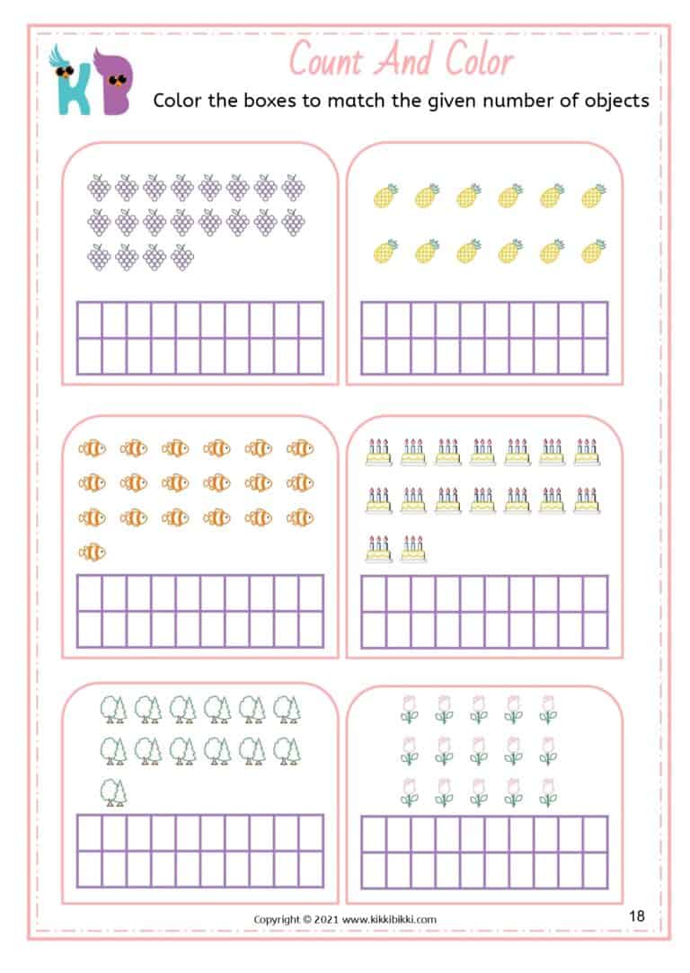 COUNTING NUMBERS WORKSHEETS - Free Math Printable