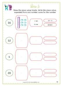PLACE VALUE - Free Math Kindergarten Worksheets - KikkiBikki