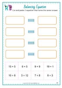 BALANCING EQUATION WORKSHEETS - Free Math Printable
