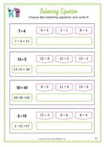 BALANCING EQUATION WORKSHEETS - Free Math Printable