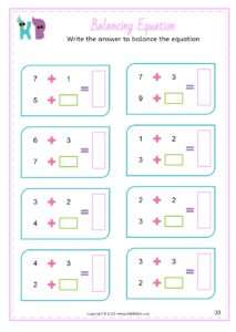 BALANCING EQUATION WORKSHEETS - Free Math Printable