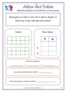 ADDITION - WORD PROBLEMS - Free Math Printable Worksheets