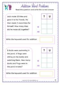 ADDITION - WORD PROBLEMS - Free Math Printable Worksheets