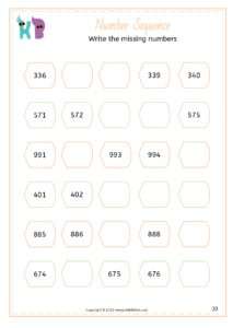 COUNTING BEYOND 100 - KikkiBikki - Free Math Worksheets