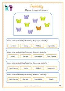 Probability - KINDERGARTEN WORKSHEETS - KikkiBikki