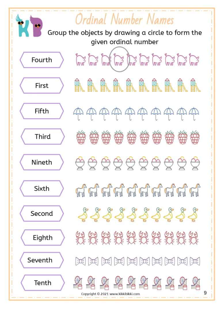 INTRODUCTION TO ORDINAL NUMBERS - KikkiBikki