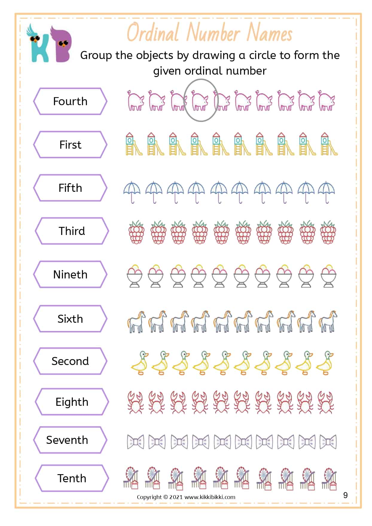 INTRODUCTION TO ORDINAL NUMBERS - KikkiBikki
