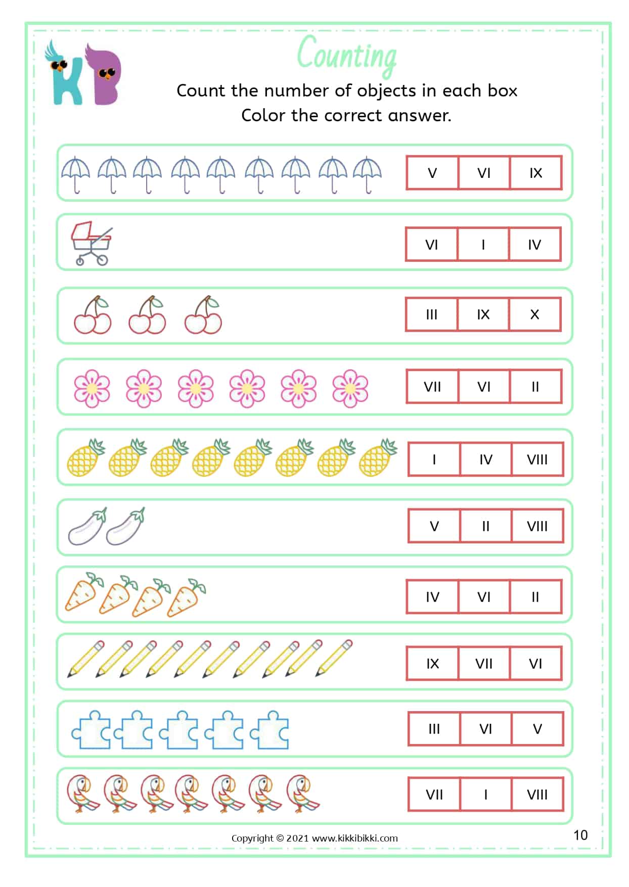 ROMAN NUMERALS for Kindergarteners - KikkiBikki